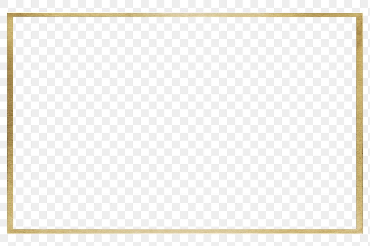 Gold png rectangle frame, transparent | Premium PNG - rawpixel