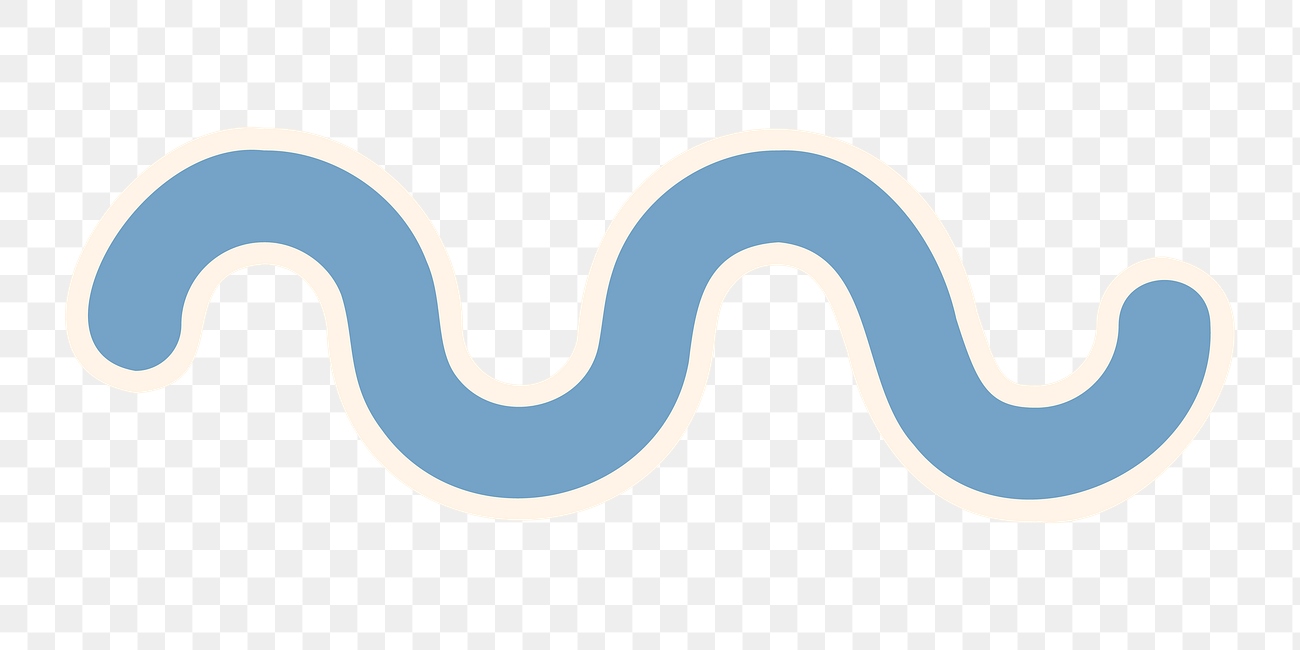 Blue squiggly shape png, transparent | Premium PNG - rawpixel