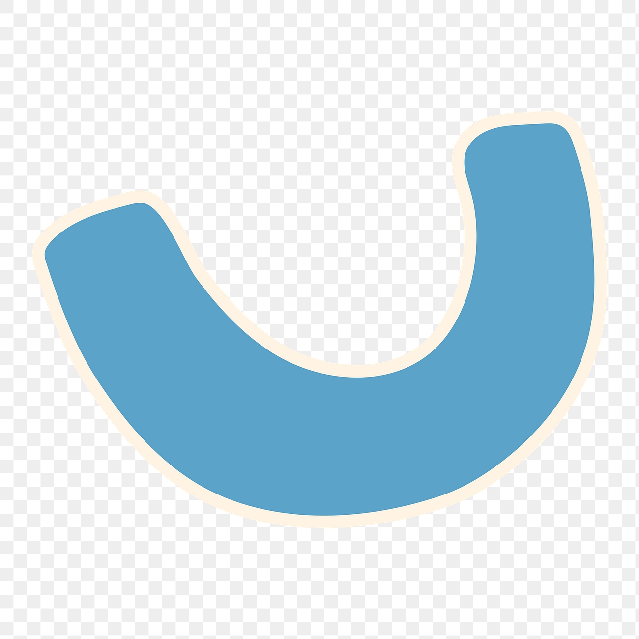 Blue U shape png, transparent | Premium PNG - rawpixel