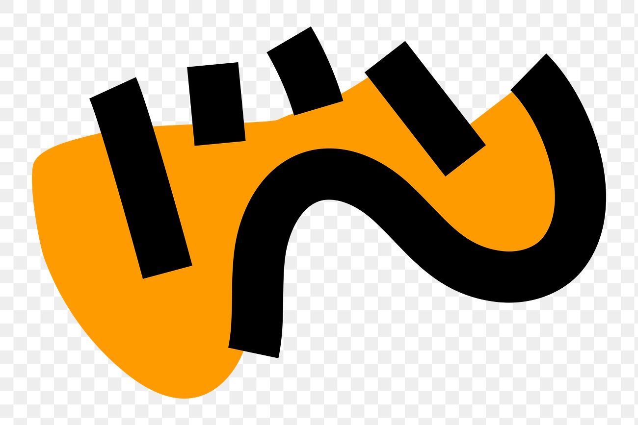 Orange squiggly shape png, transparent | Premium PNG - rawpixel