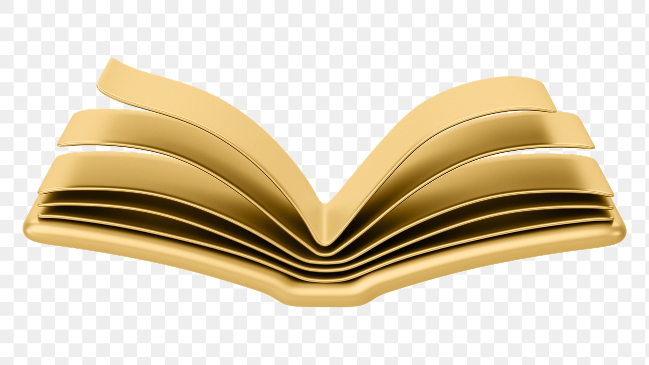 Gold open book png 3D | Premium PNG - rawpixel