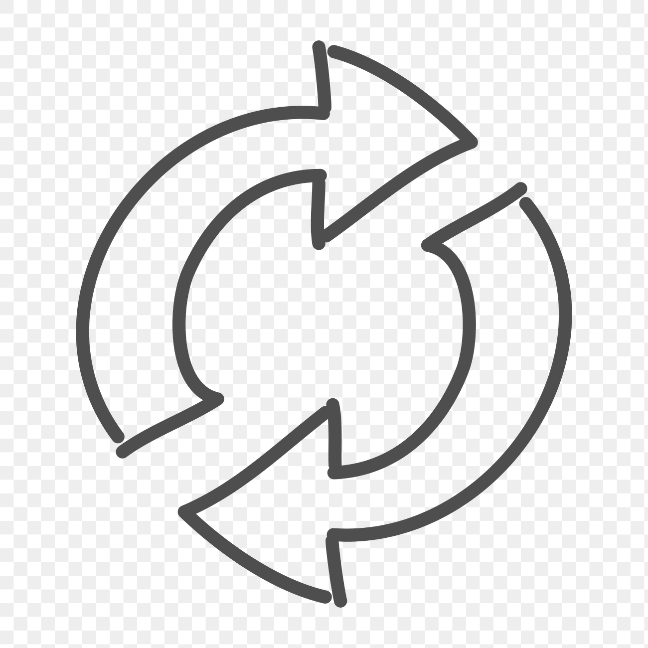 Png simple refresh doodle icon, | Premium PNG - rawpixel