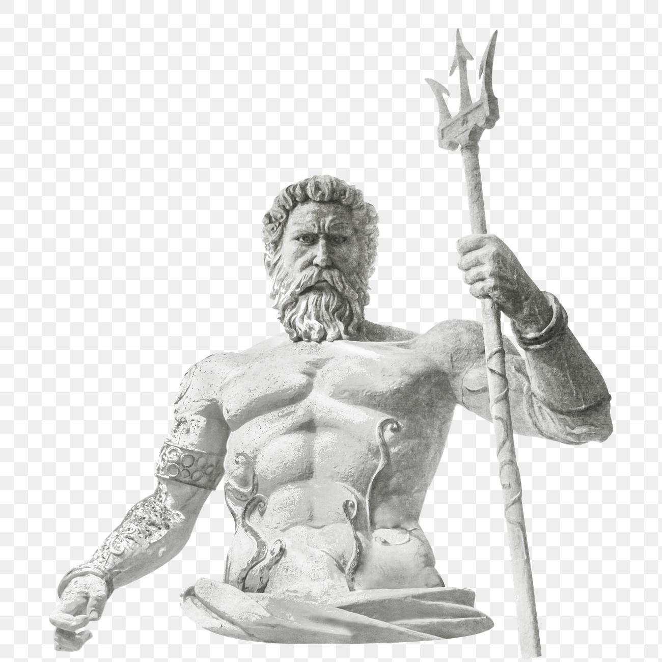 Png Poseidon statue, isolated image | Free PNG - rawpixel