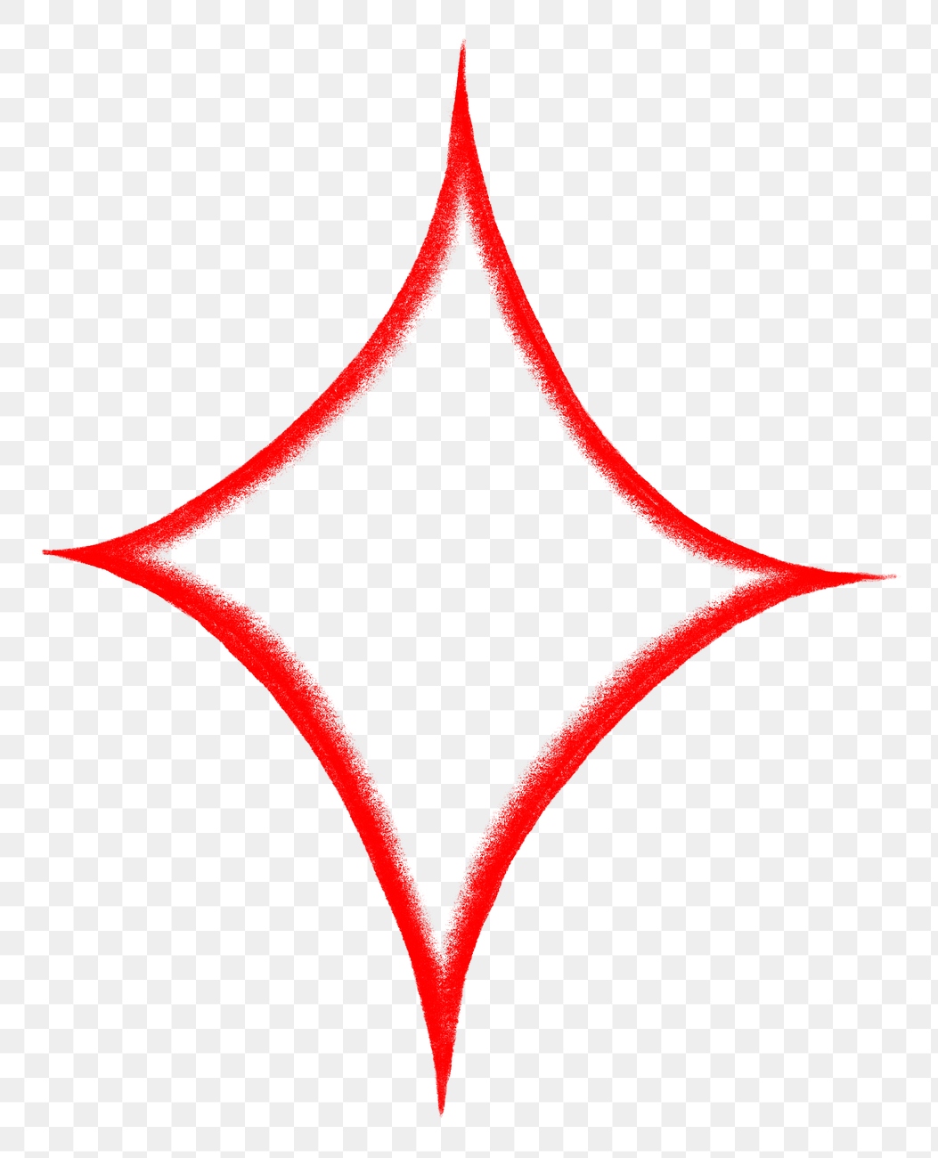 Red sparkle shape png, transparent | Premium PNG - rawpixel