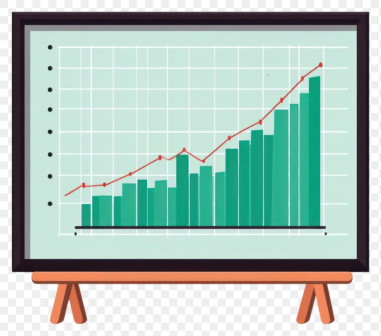 PNG Blackboard screen graph chart. | Free PNG - rawpixel