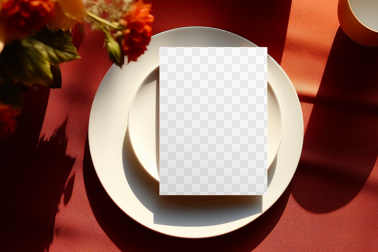 Menu card png mockup, transparent | Premium PNG - rawpixel