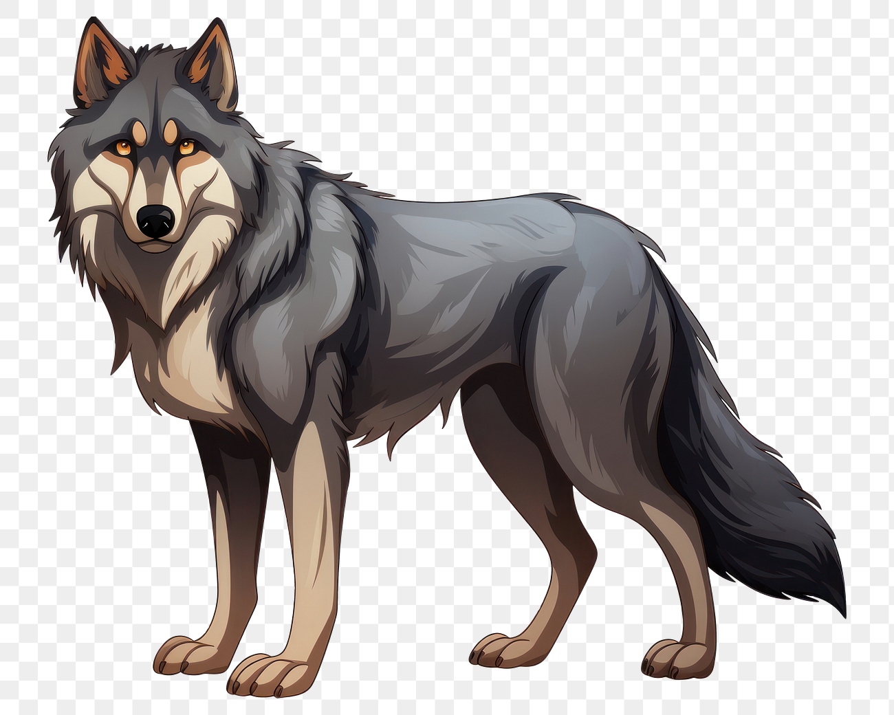 PNG Wolf wolf cartoon mammal. | Premium PNG - rawpixel