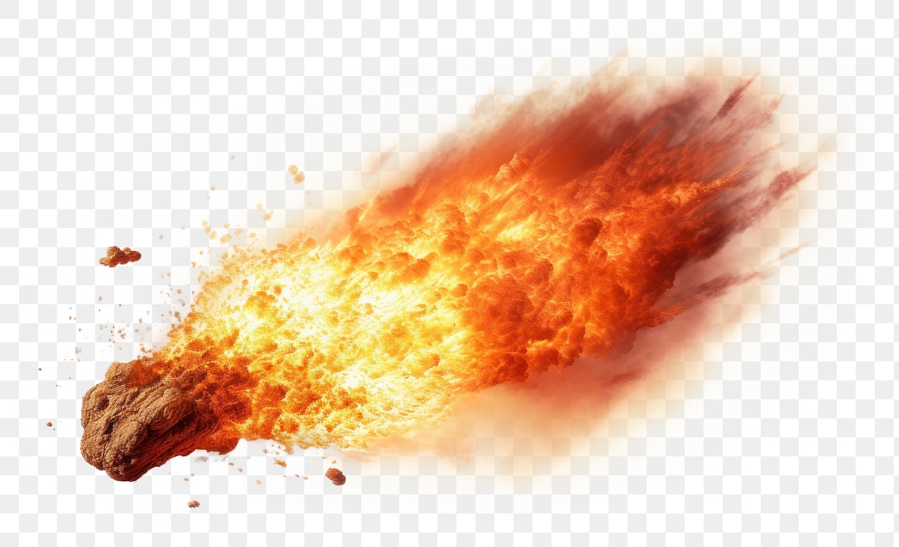 Falling asteroid effect png, transparent | Premium PNG - rawpixel