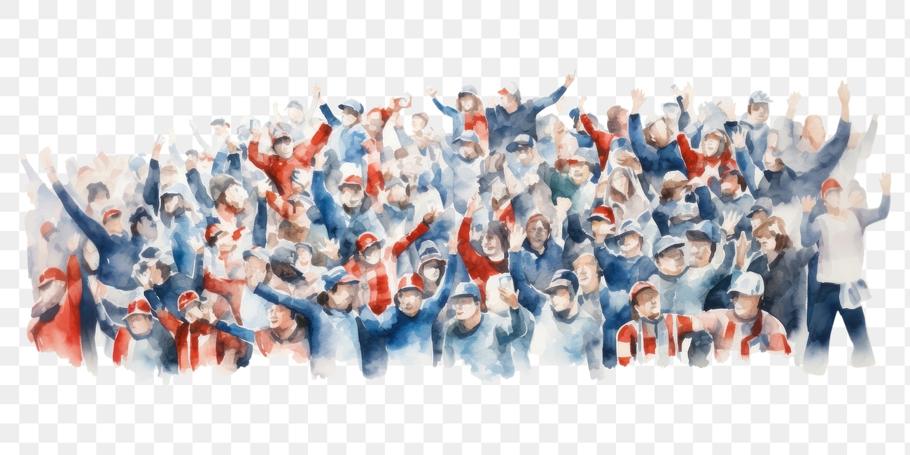 PNG Football crowd adult white | Premium PNG - rawpixel