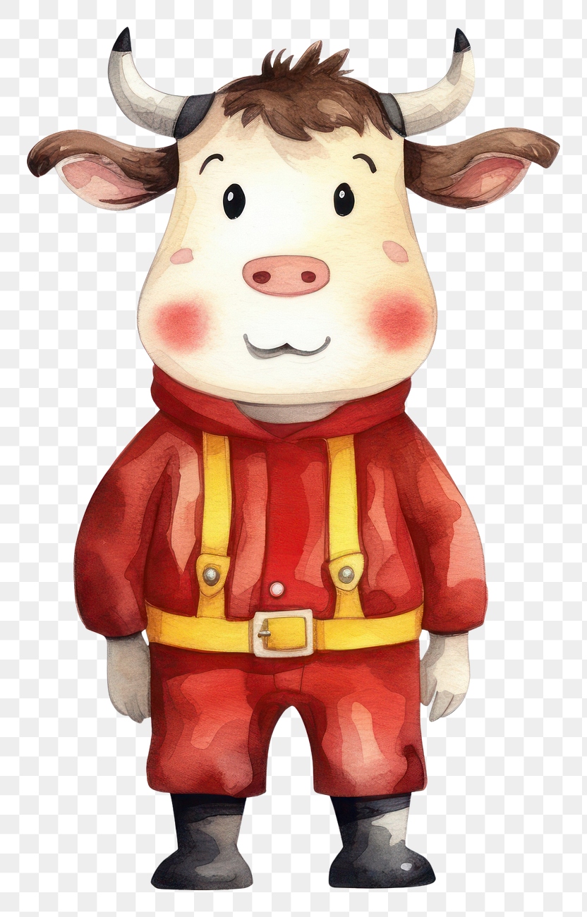 PNG Cow fireman costume livestock | Premium PNG - rawpixel