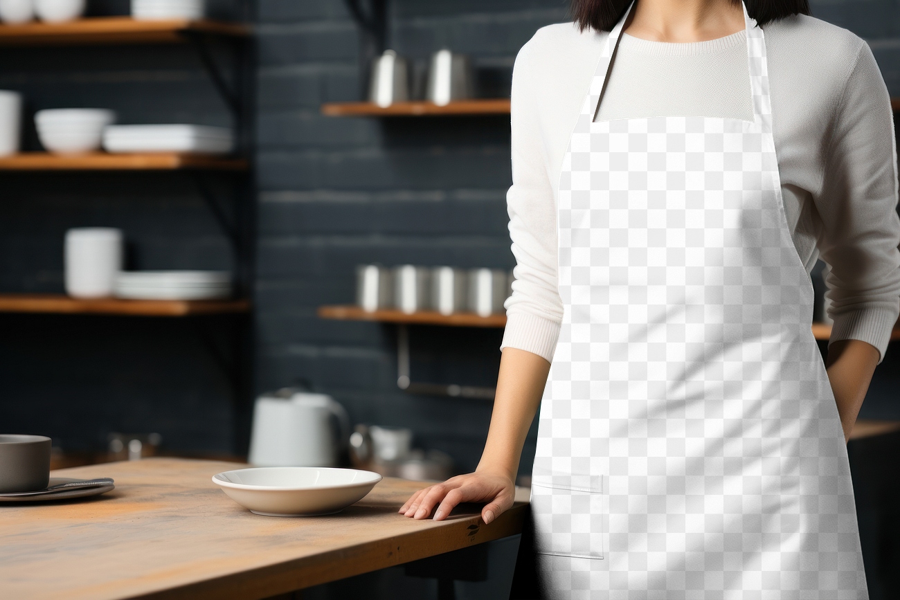 Female apron png, transparent mockup | Premium PNG - rawpixel