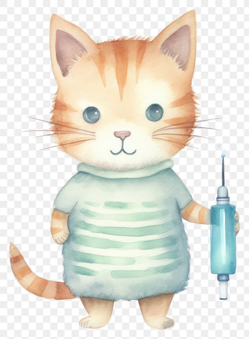 PNG Cat syringe cartoon mammal. | Free PNG - rawpixel