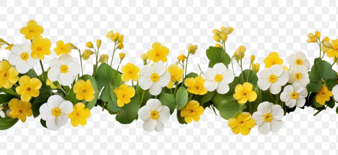 PNG Spring primrose flowers border | Premium PNG - rawpixel
