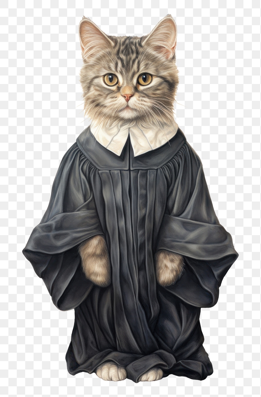 PNG Judge cat portrait animal | Free PNG - rawpixel