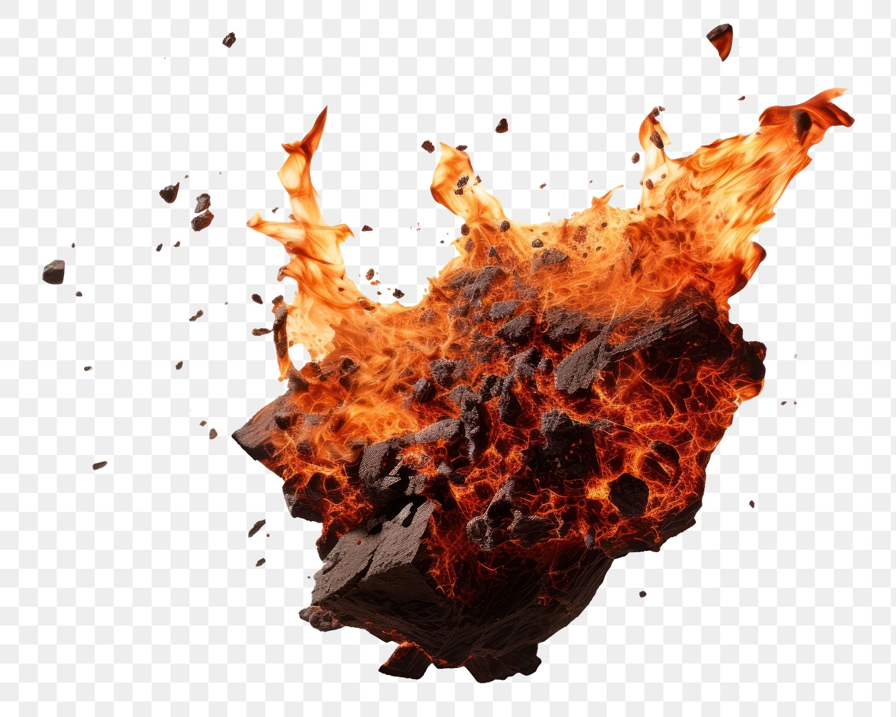 Rock fire explosion effect png, | Premium PNG - rawpixel