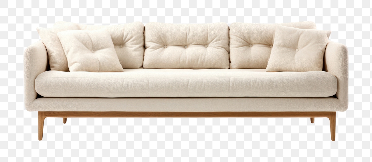 PNG Beige couch furniture cushion | Free PNG - rawpixel