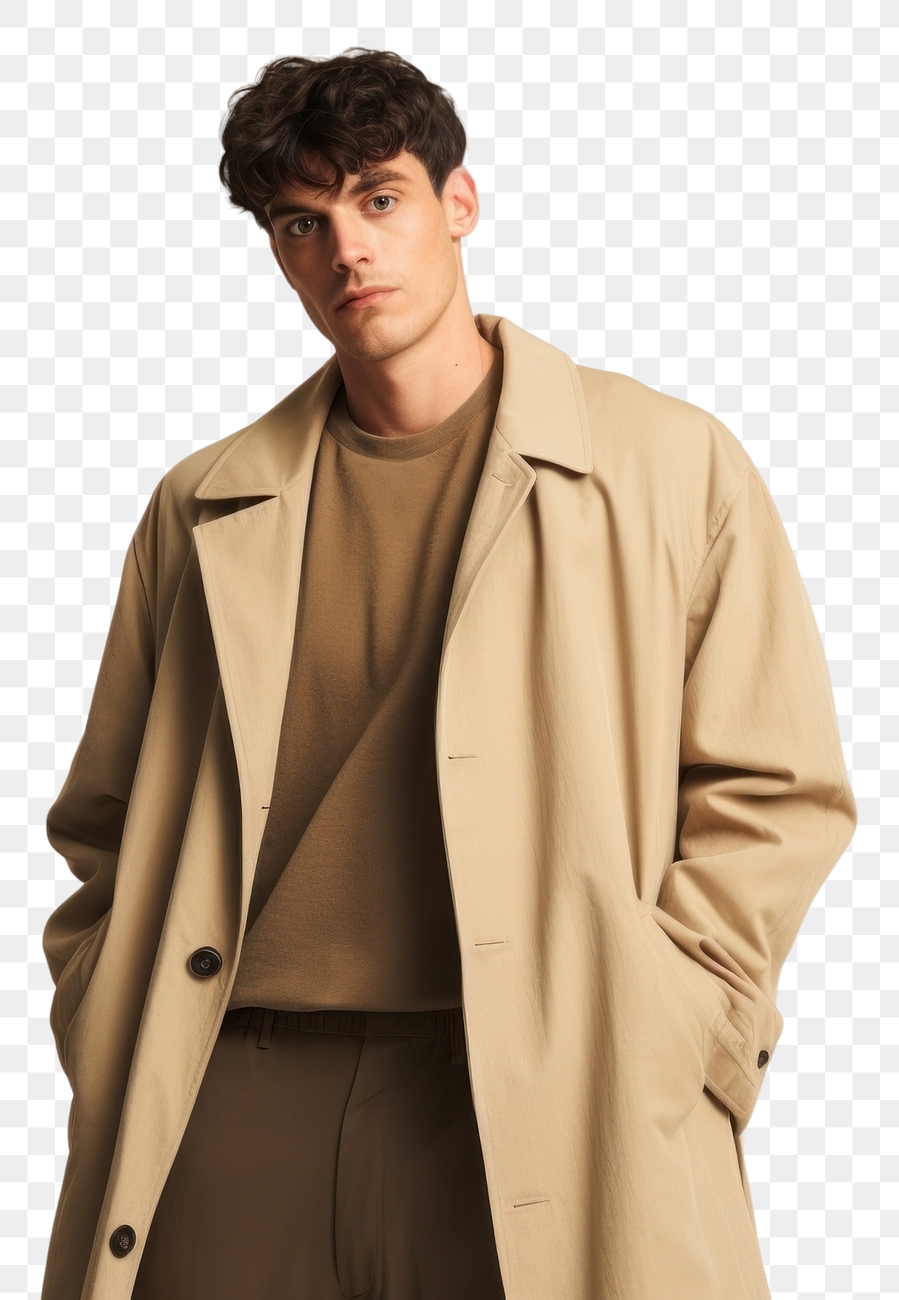 PNG Men wearing coat overcoat | Premium PNG - rawpixel