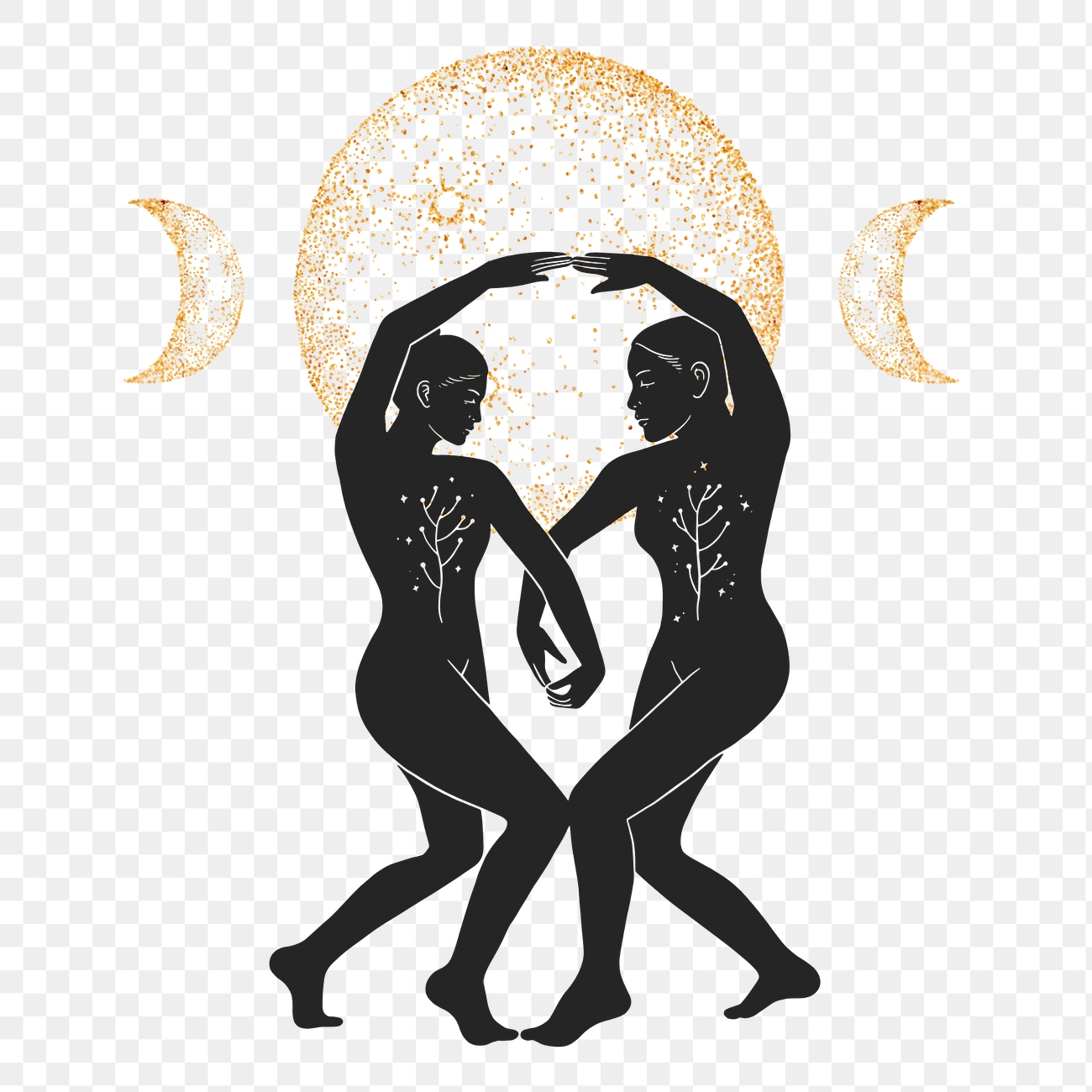 Soul bonding png, spiritual illustration, | Premium PNG - rawpixel