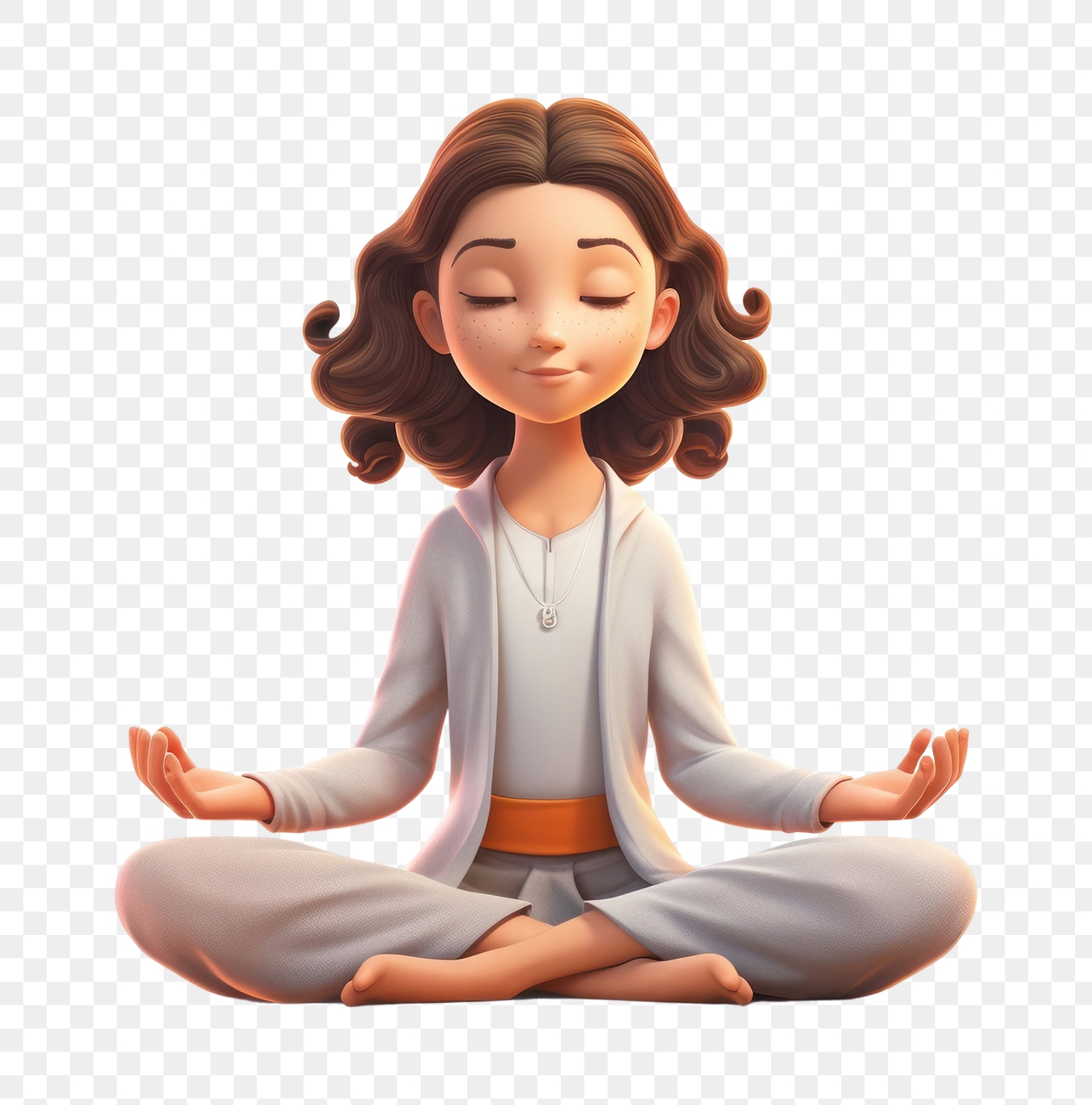 PNG Meditation cartoon yoga white | Premium PNG - rawpixel