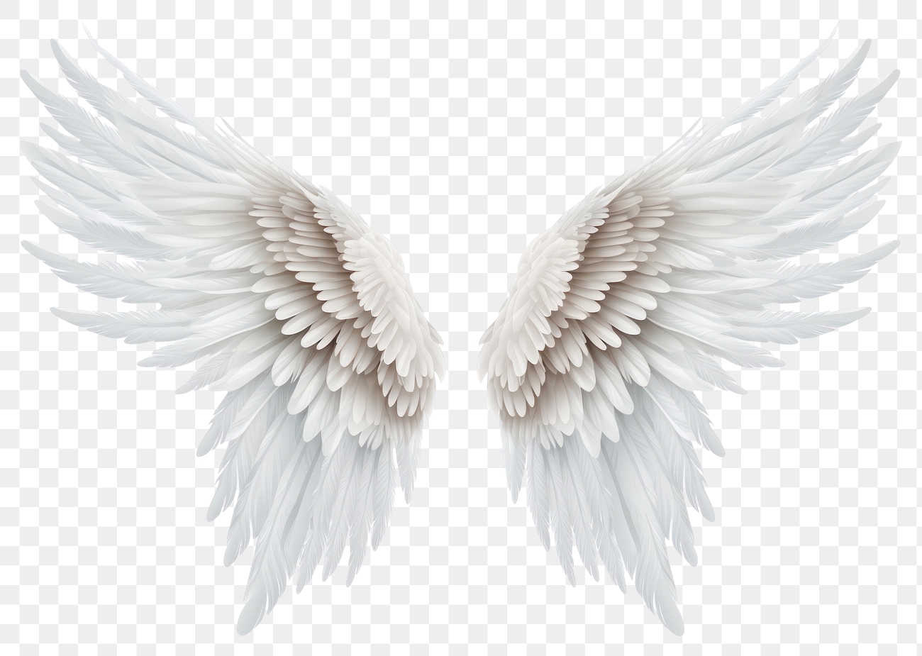 PNG White Angel Wings And | Premium PNG - rawpixel