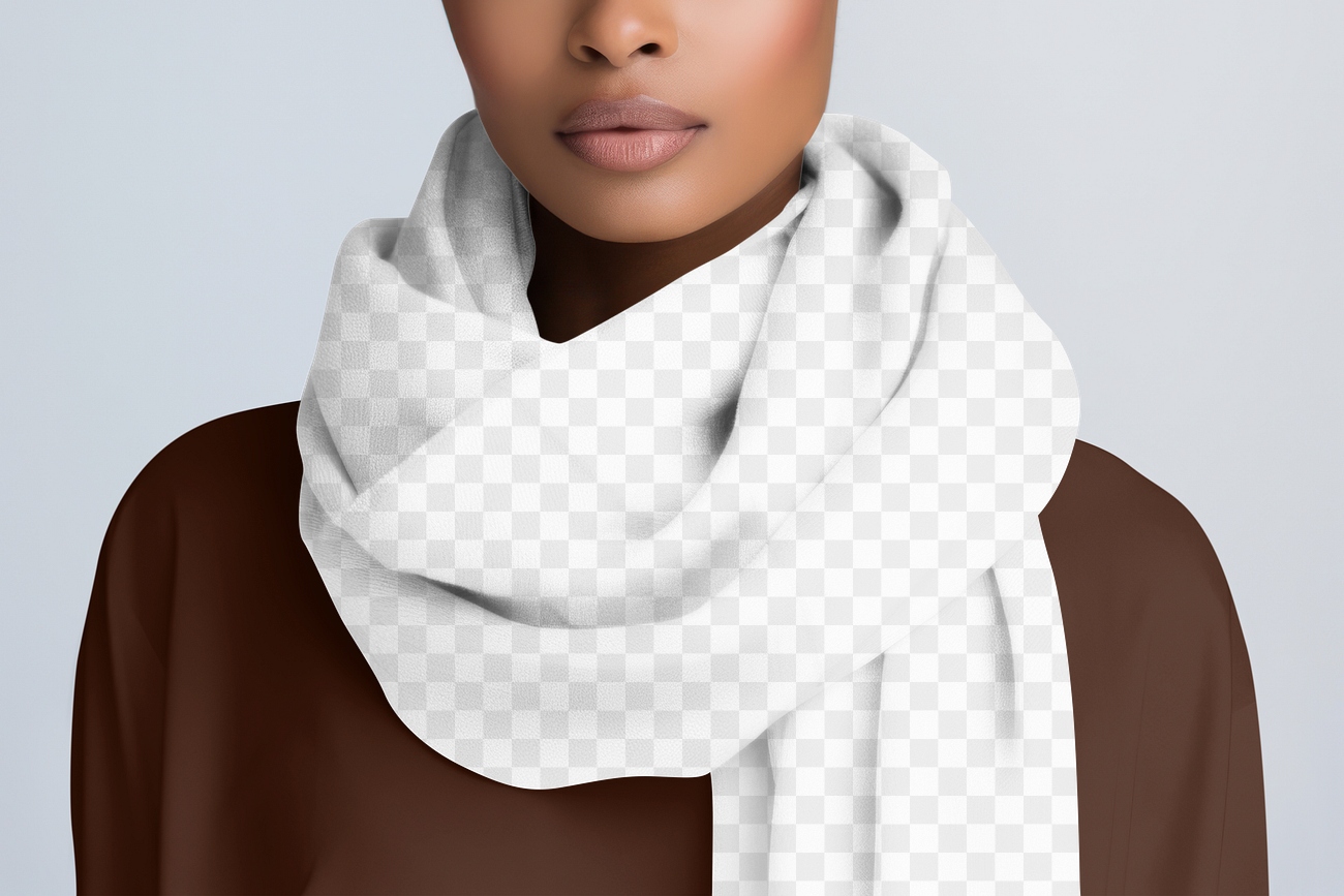 Scarf png mockup, transparent design | Premium PNG - rawpixel