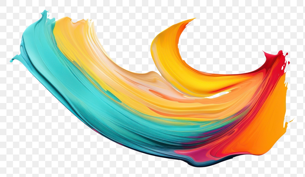 PNG Flat colorful paint brushstroke | Premium PNG - rawpixel