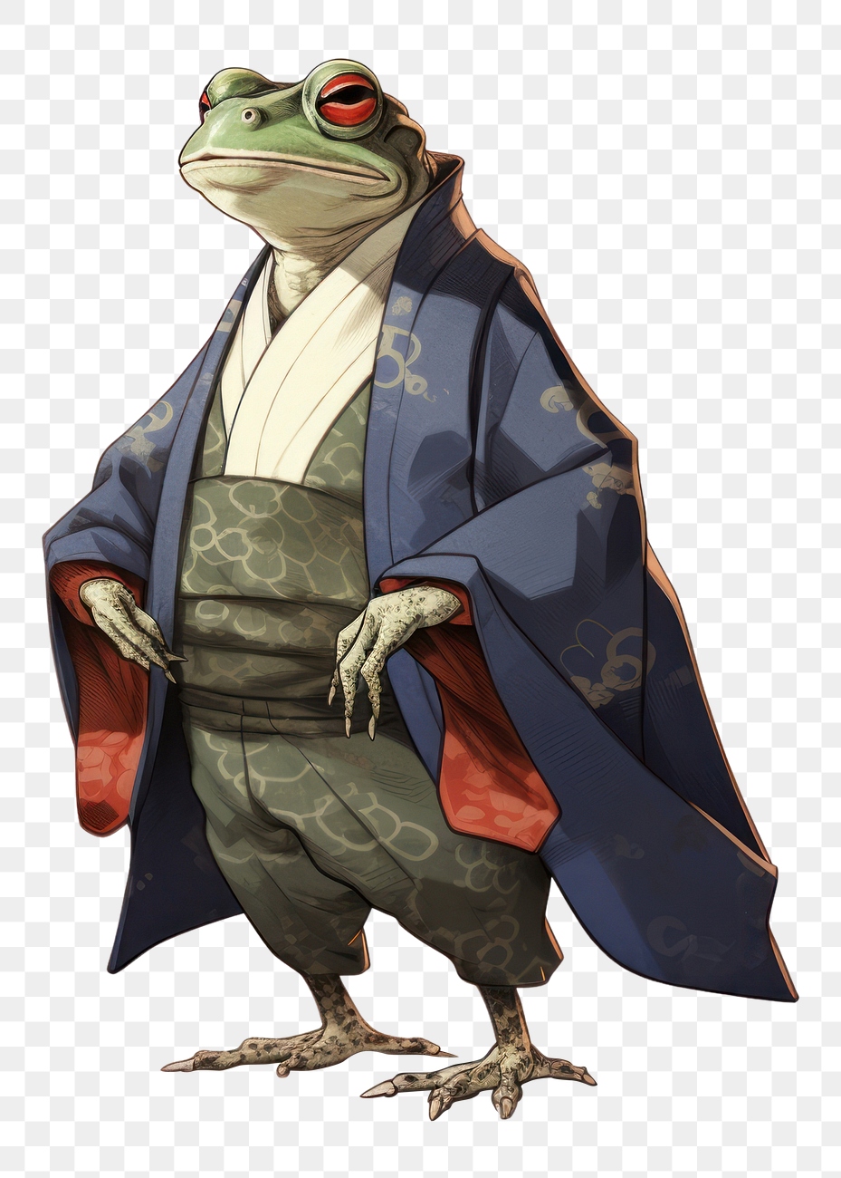 PNG Edo era merchant frog | Premium PNG - rawpixel