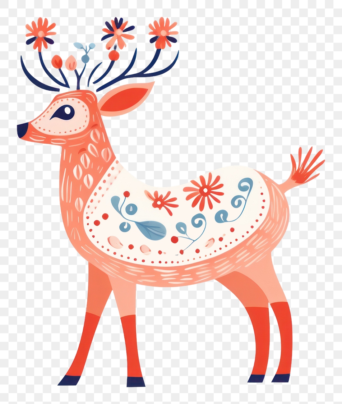 PNG deer art pattern drawing. | Premium PNG - rawpixel