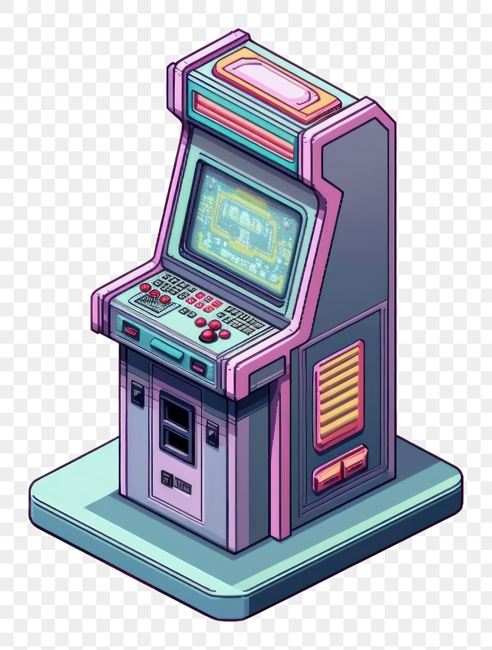 PNG Simple arcade game machine | Premium PNG - rawpixel