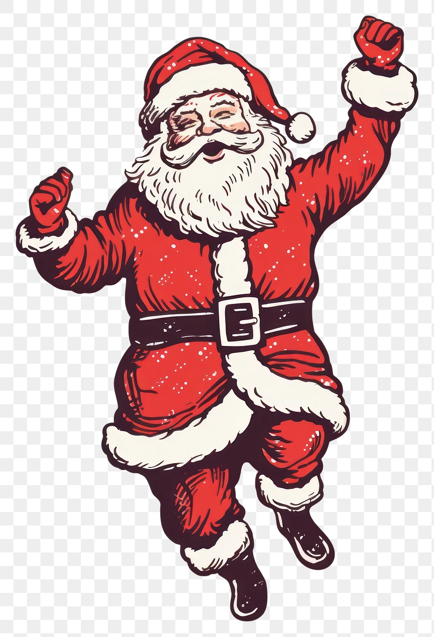 PNG Santa claus dancing christmas | Premium PNG - rawpixel