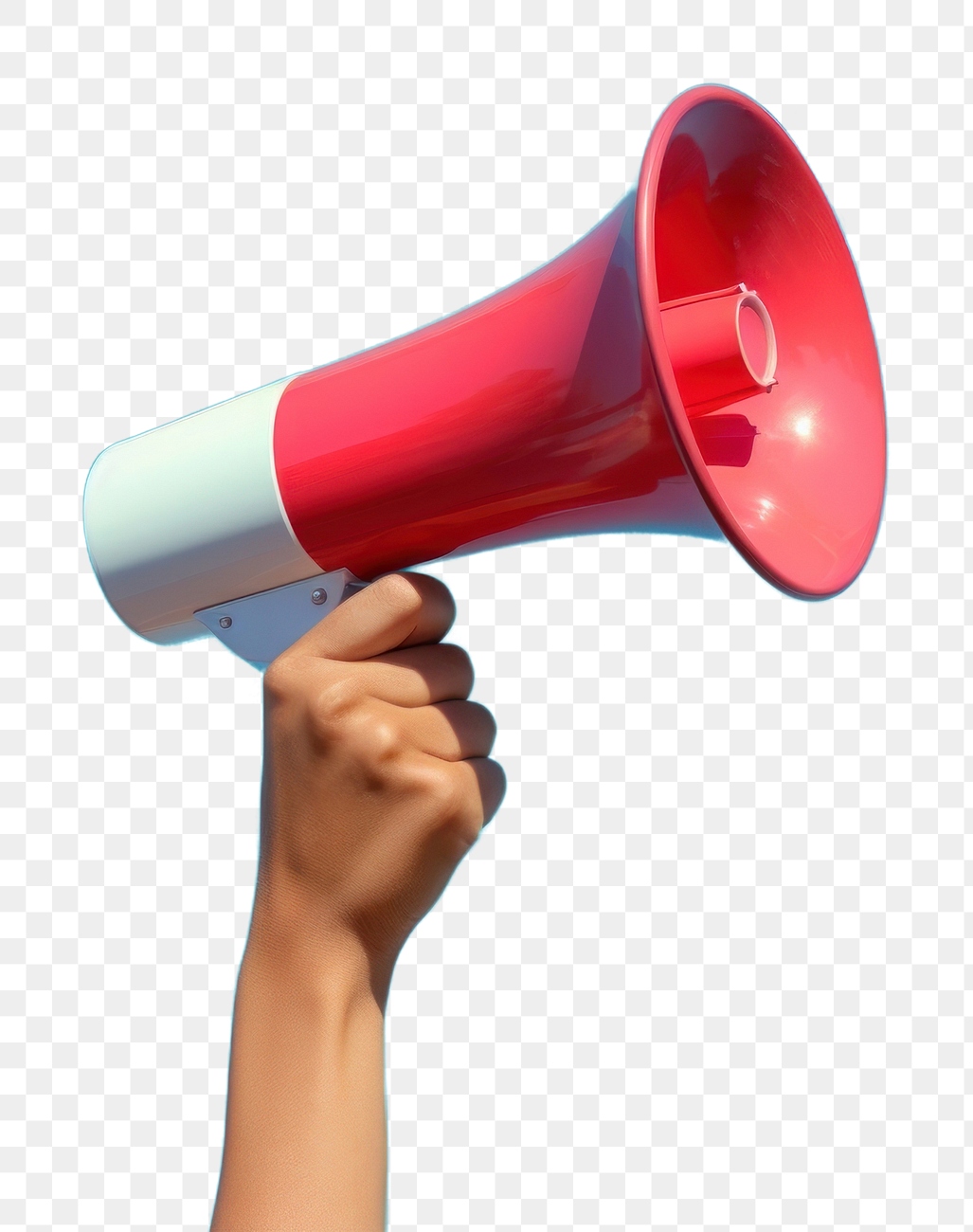 PNG Hand holding megaphone face | Premium PNG - rawpixel