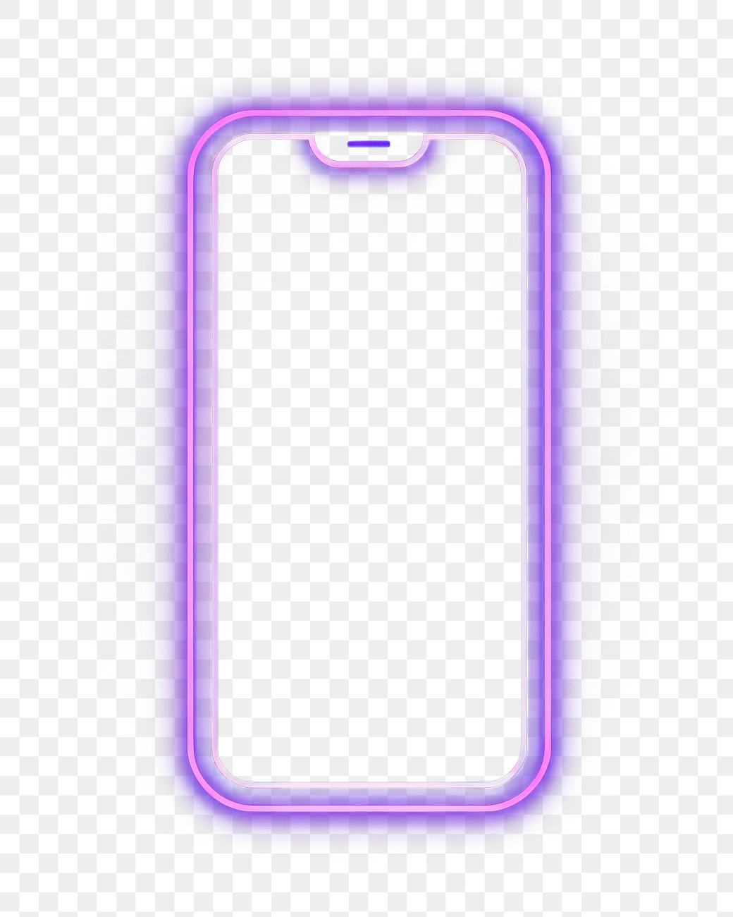 PNG Smartphone icon neon purple | Premium PNG - rawpixel