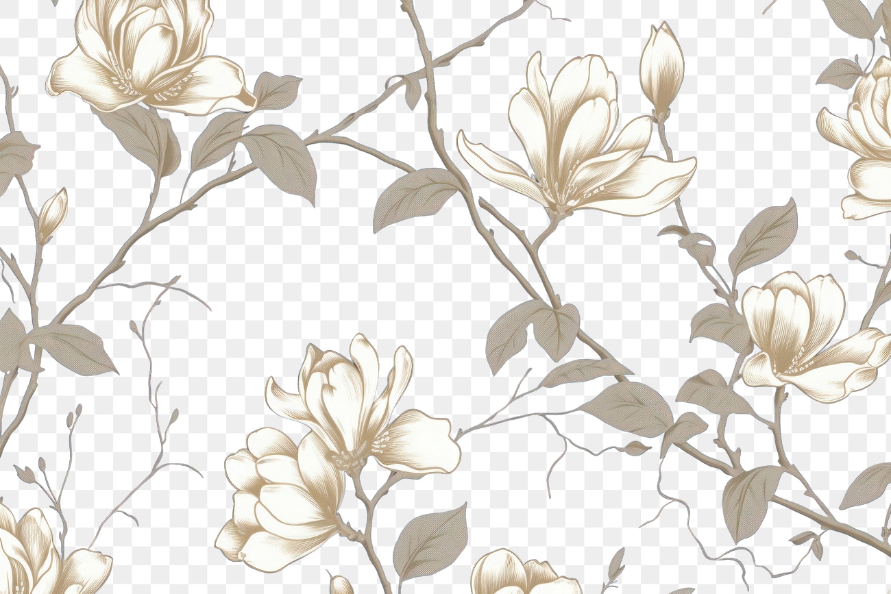 PNG Magnolia wallpaper pattern flower | Premium PNG - rawpixel