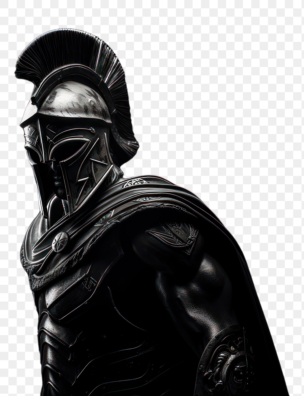 PNG Face spartan statue monochrome | Premium PNG - rawpixel