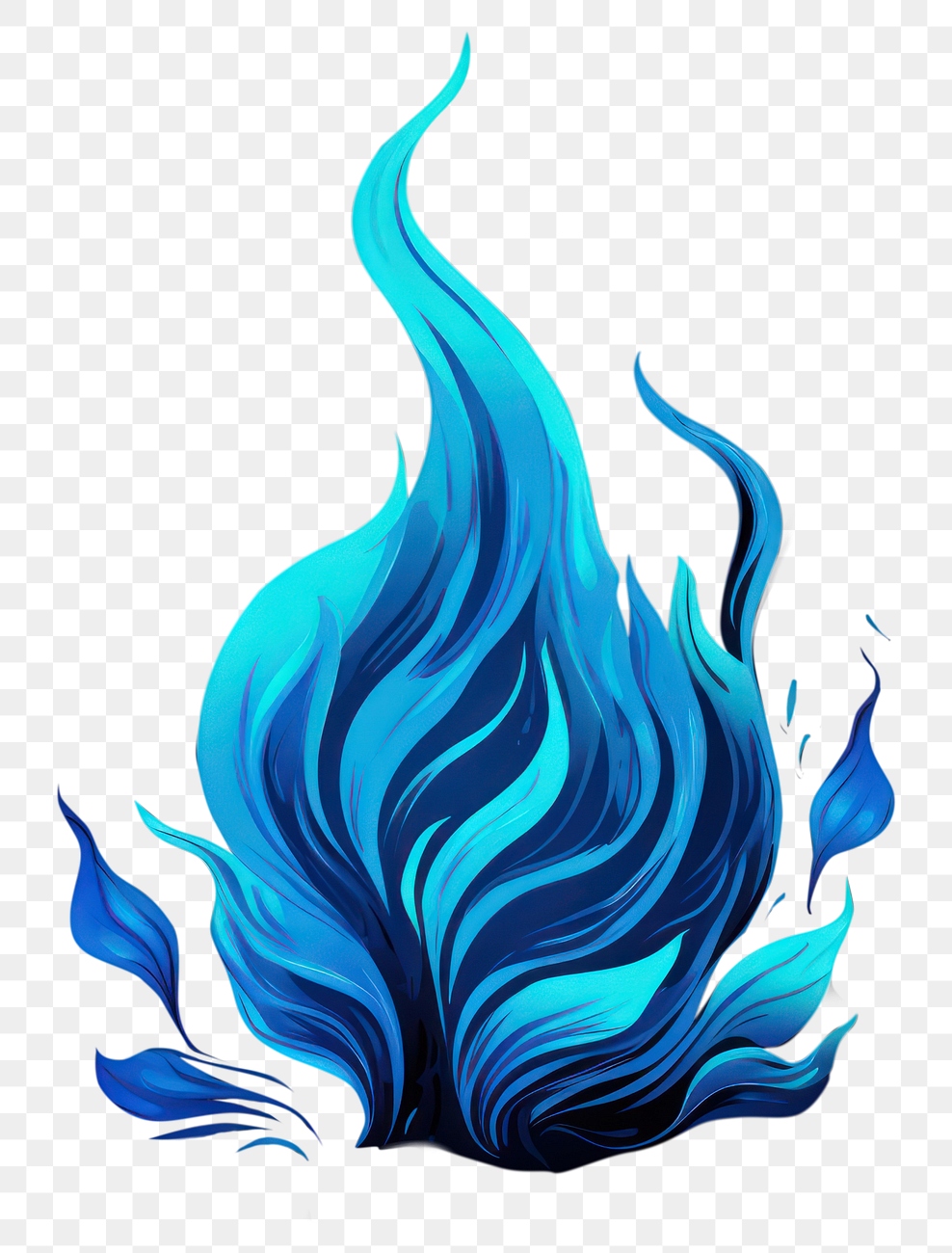PNG Blue fire pattern black | Premium PNG - rawpixel