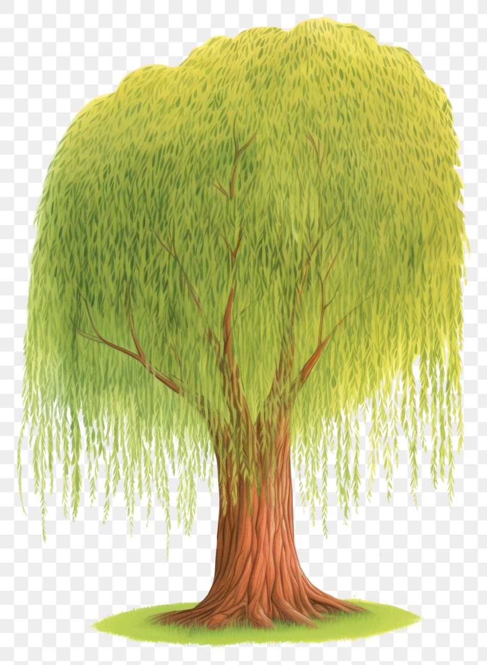 PNG Cartoon willow tree plant | Free PNG - rawpixel
