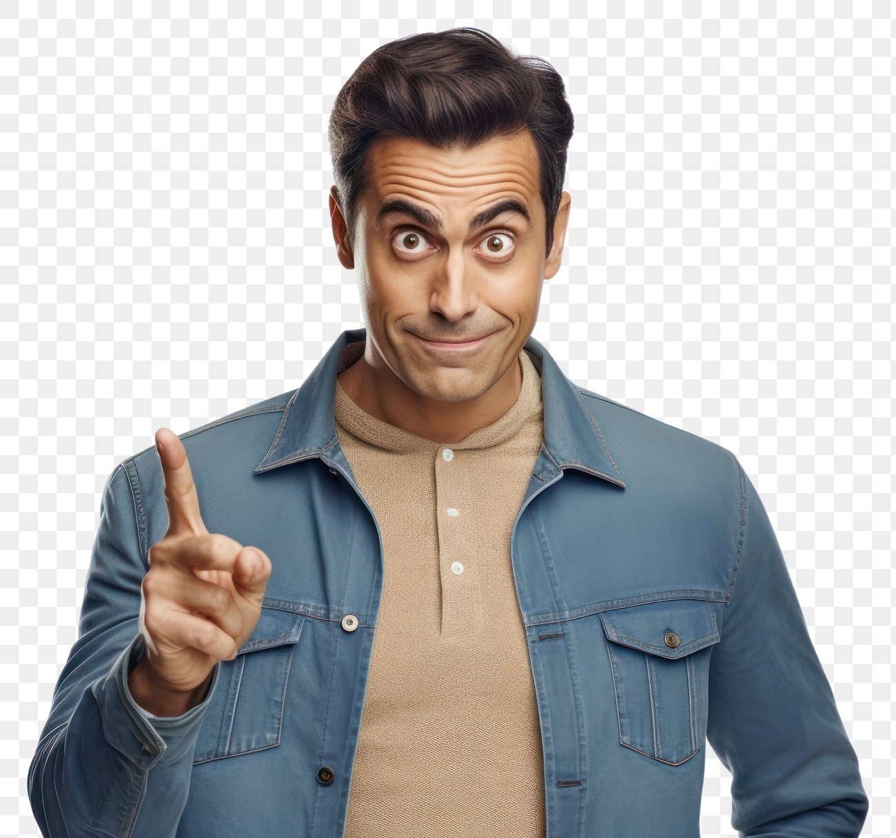 PNG Smiling man pointing portrait | Premium PNG - rawpixel