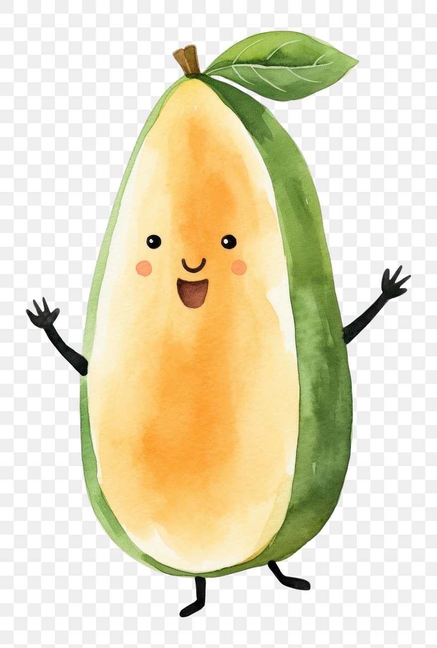 PNG Cut half papaya dancing | Free PNG - rawpixel