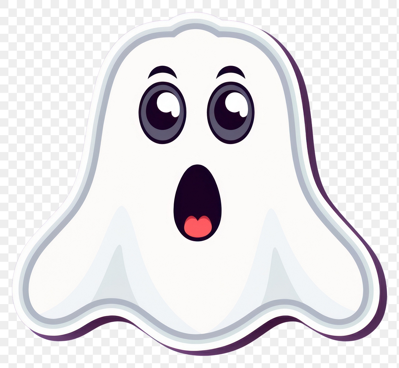 PNG Shocked ghost sticker anthropomorphic | Free PNG - rawpixel
