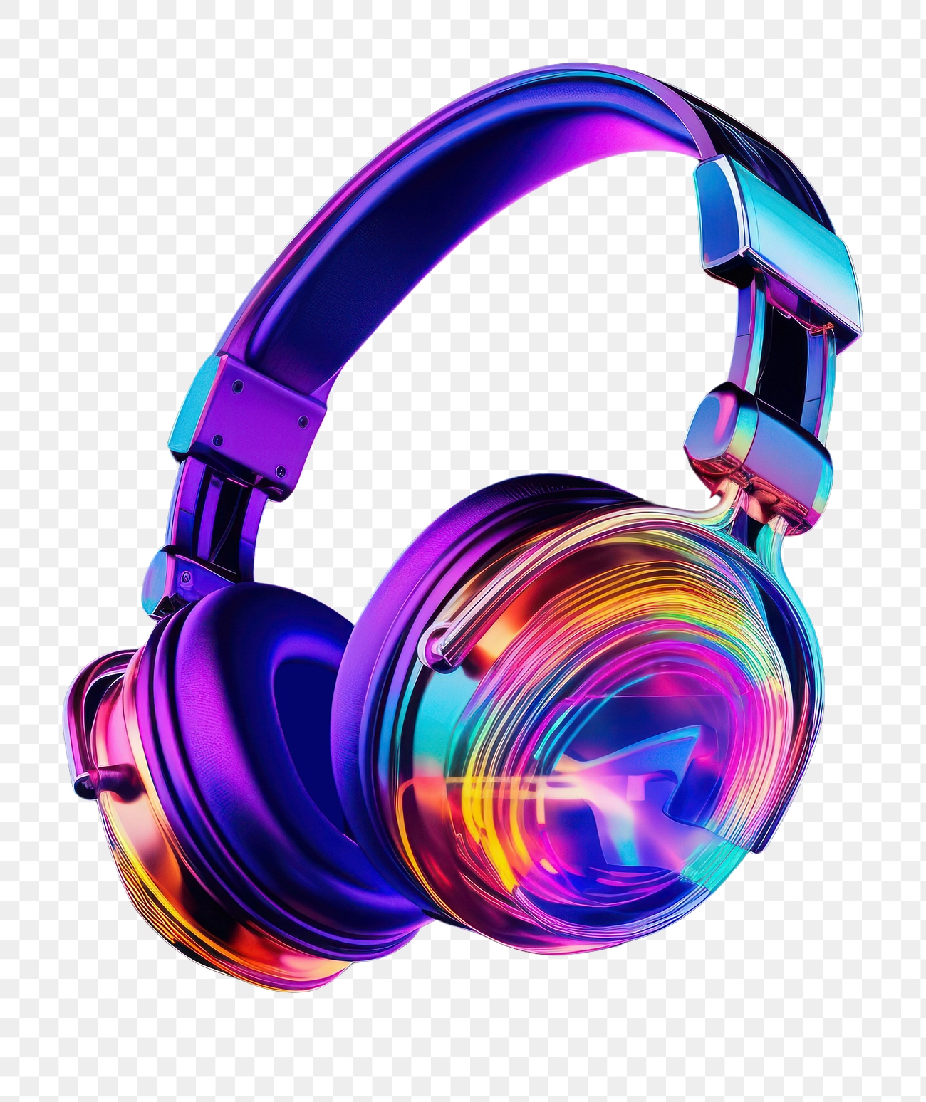 PNG Headphone headphones headset illuminated | Premium PNG - rawpixel