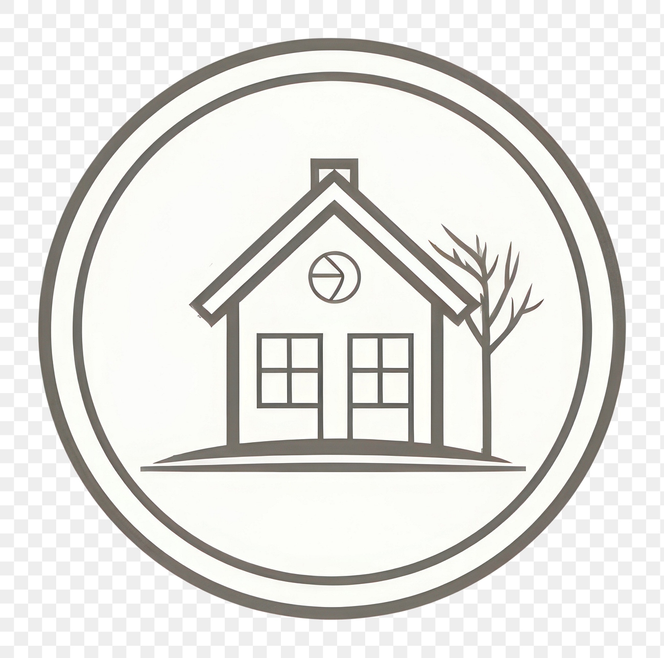 PNG house logo circle architecture | Premium PNG - rawpixel