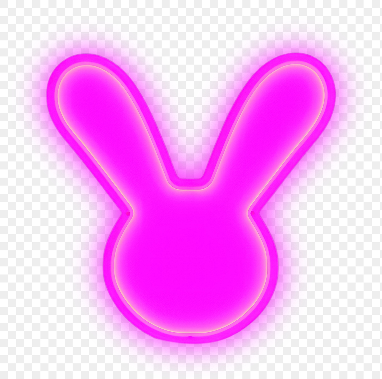 PNG Pastel neon bunny light | Premium PNG - rawpixel