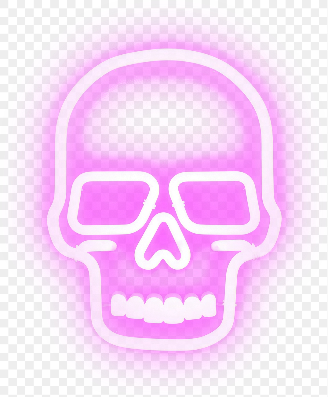 PNG Pastel neon skull light | Premium PNG - rawpixel