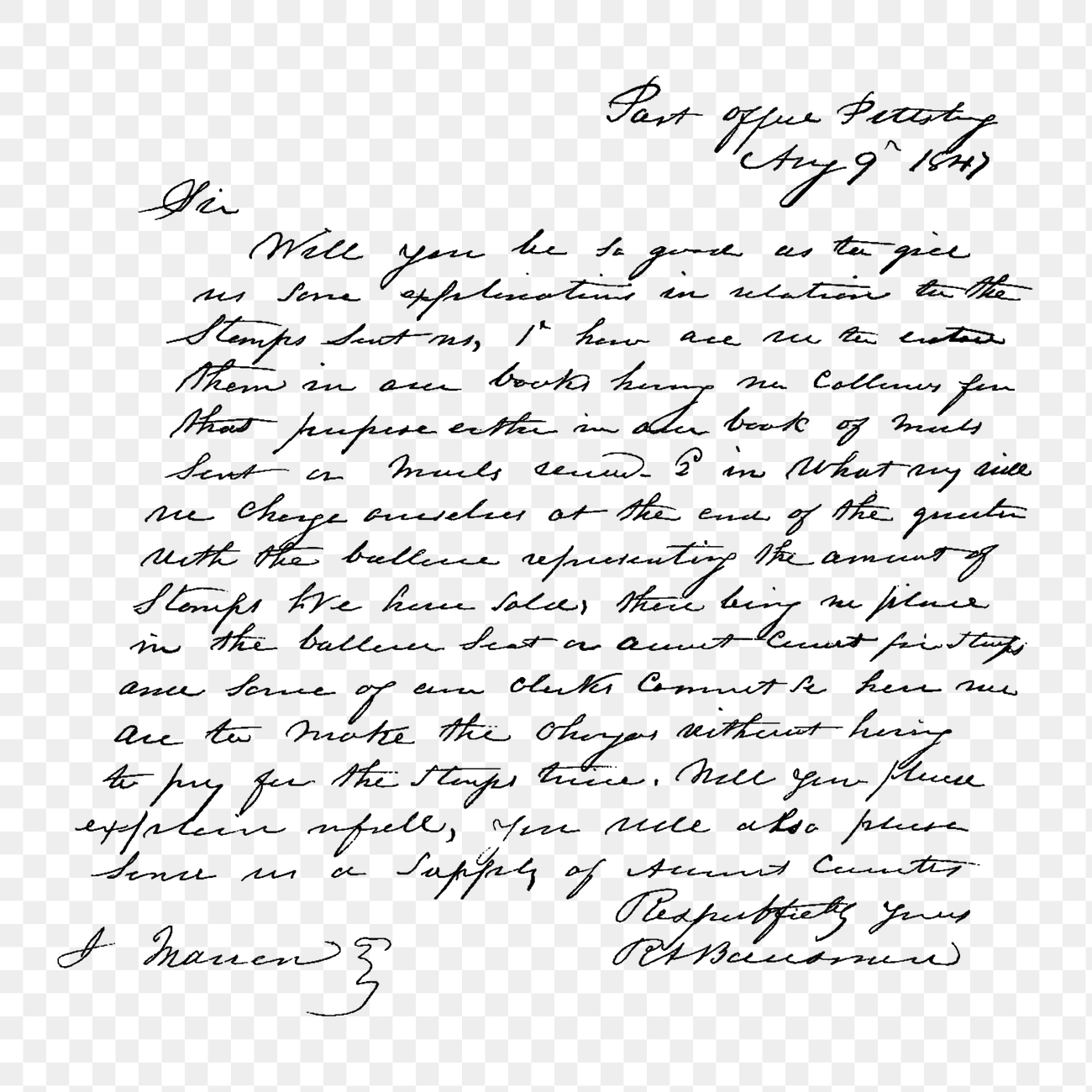 Letter png ephemera art, transparent | Free PNG - rawpixel