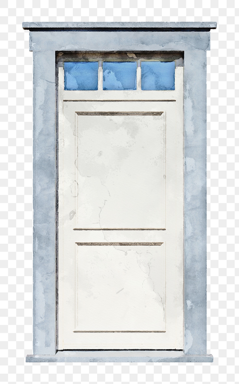 White entrance door png clipart, | Premium PNG - rawpixel