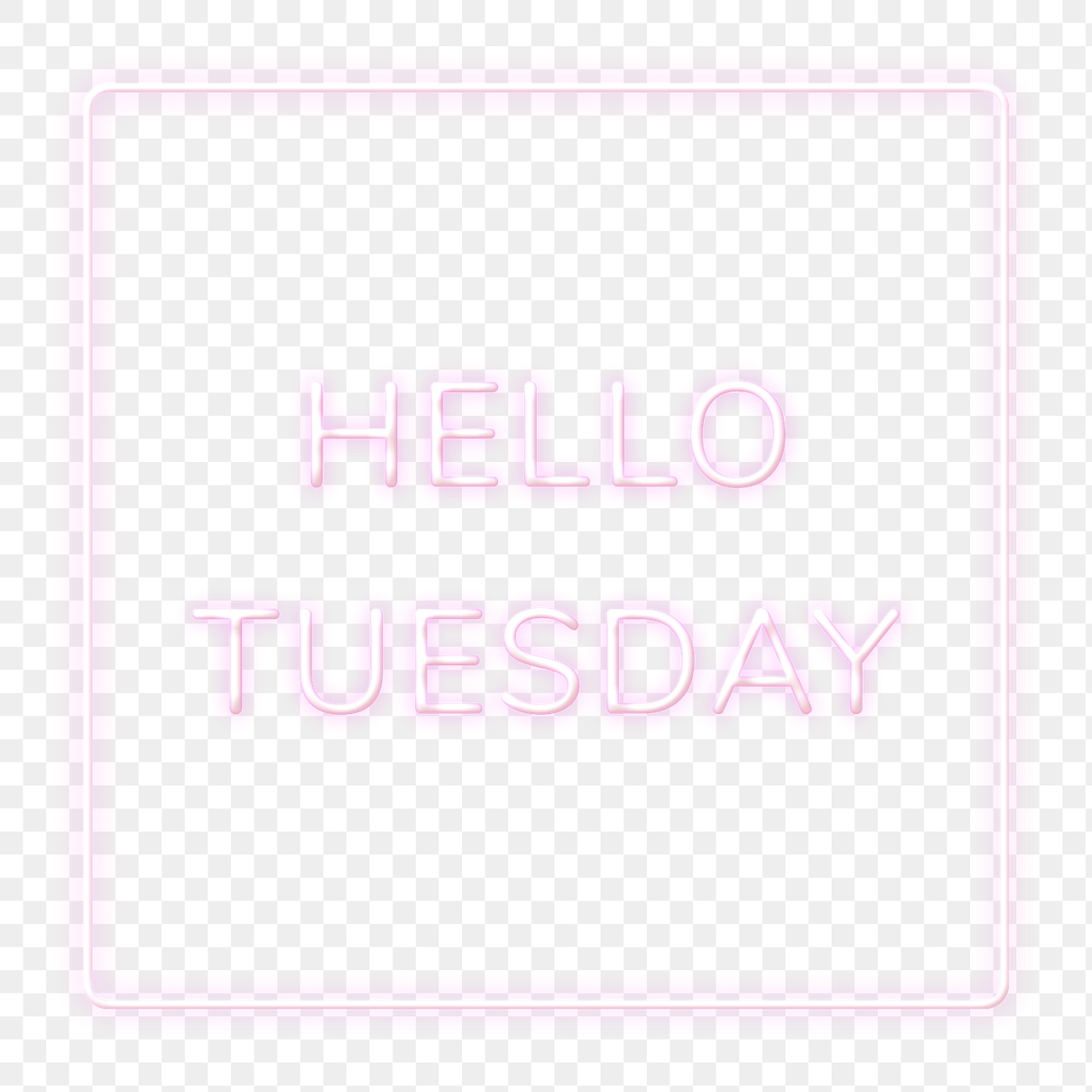 Neon frame Hello Tuesday png | Free PNG - rawpixel