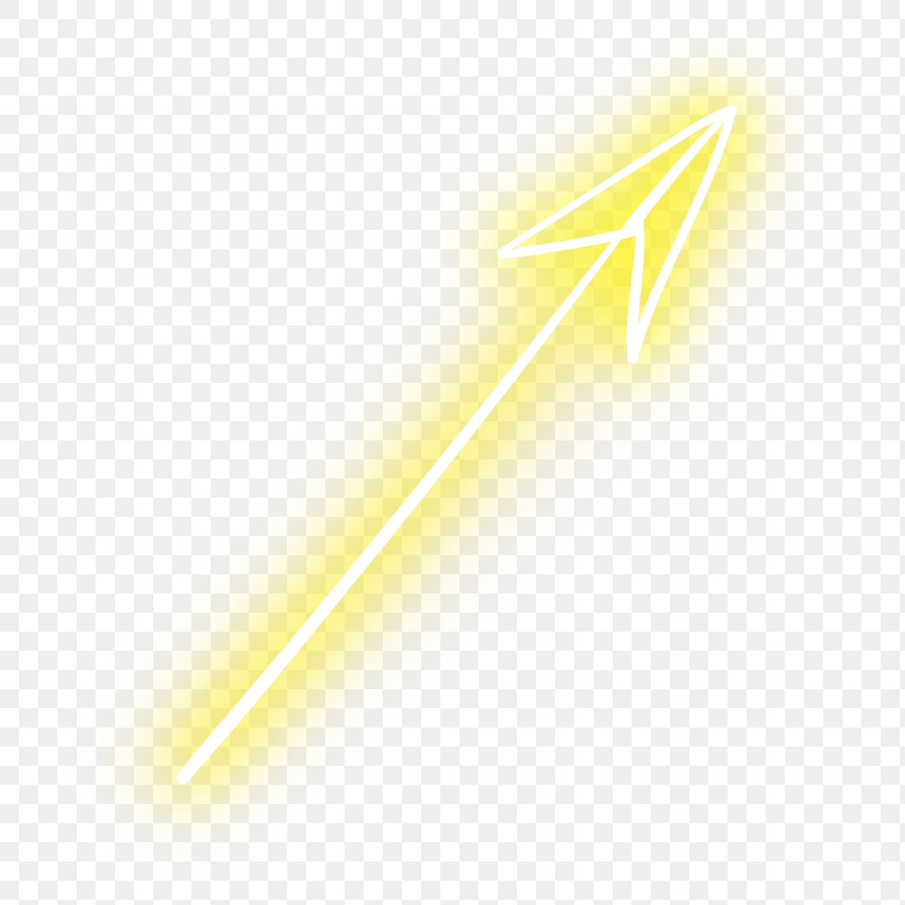 Neon yellow straight arrow sign | Free PNG Sticker - rawpixel