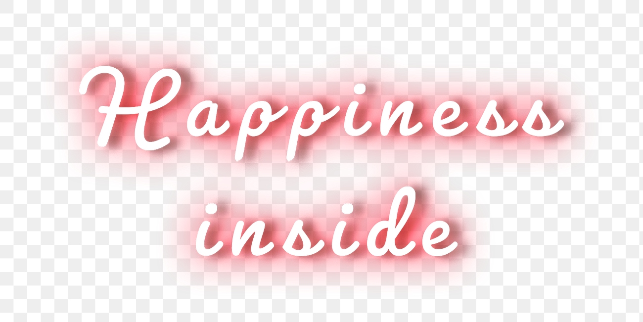 Happiness inside neon glow png | Free PNG Sticker - rawpixel