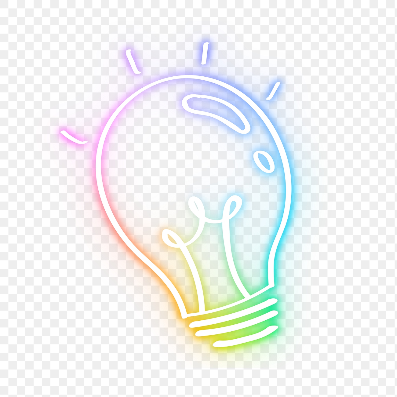 Png rainbowl neon glow light | Premium PNG Sticker - rawpixel