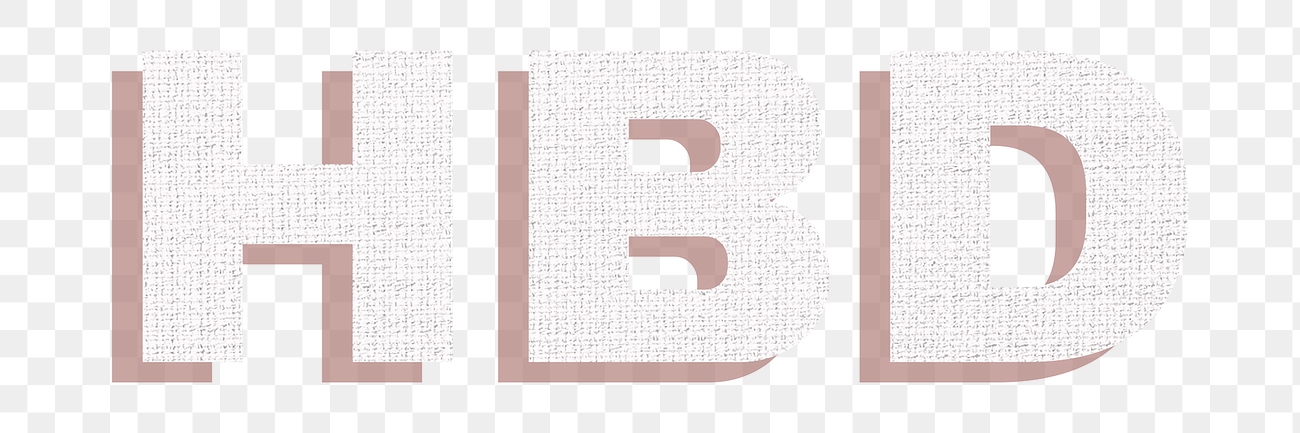 Text HBD png typography font | Free PNG Sticker - rawpixel